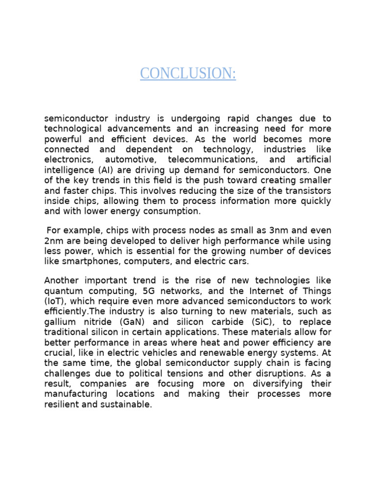 Future Trends in Semiconductors Industry | PDF