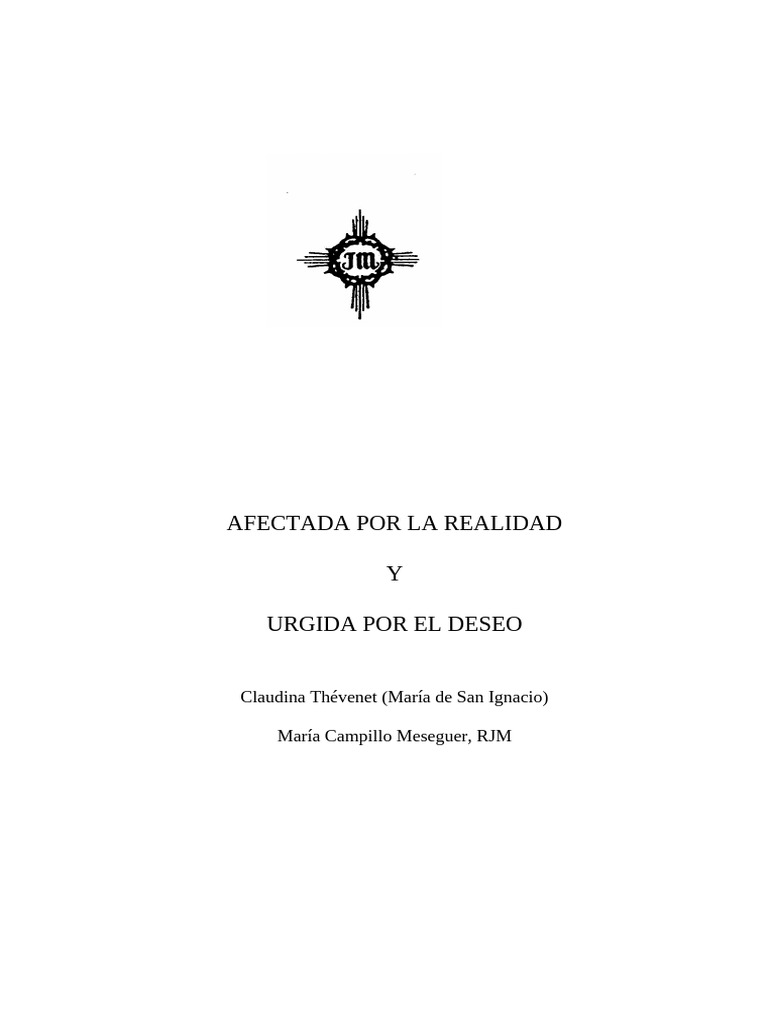 Afectada Por La Realidad y Urgida Por El Deseo | PDF | Amor | Jesús