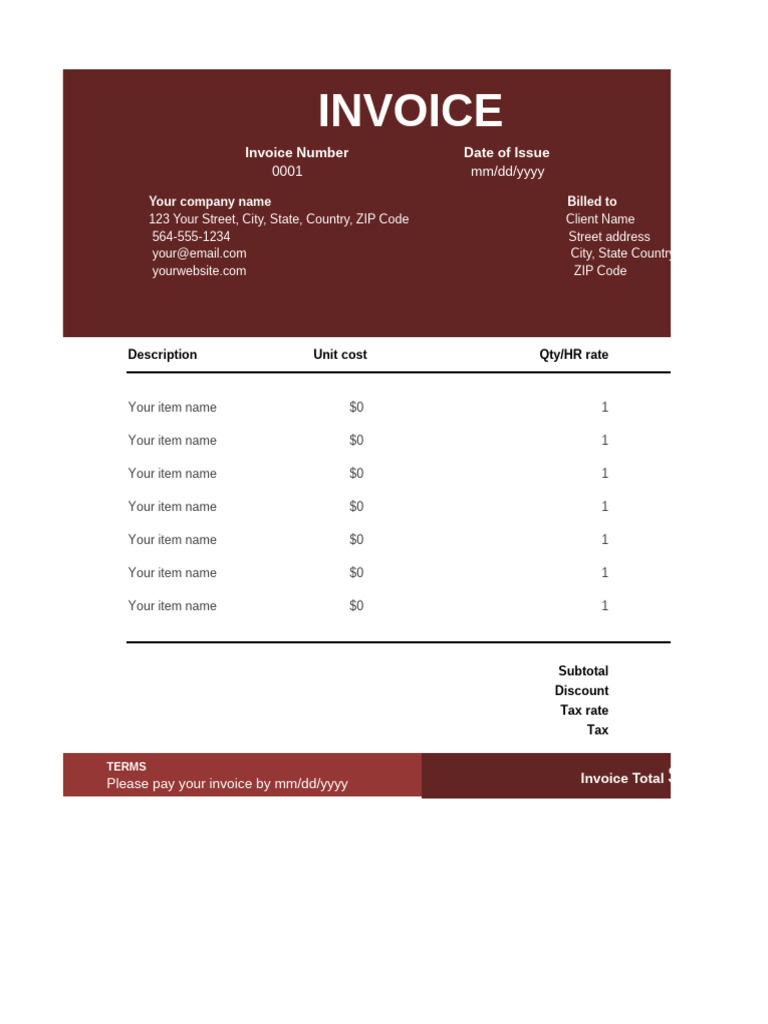 Free Travel Agent Invoice Excel2 | PDF