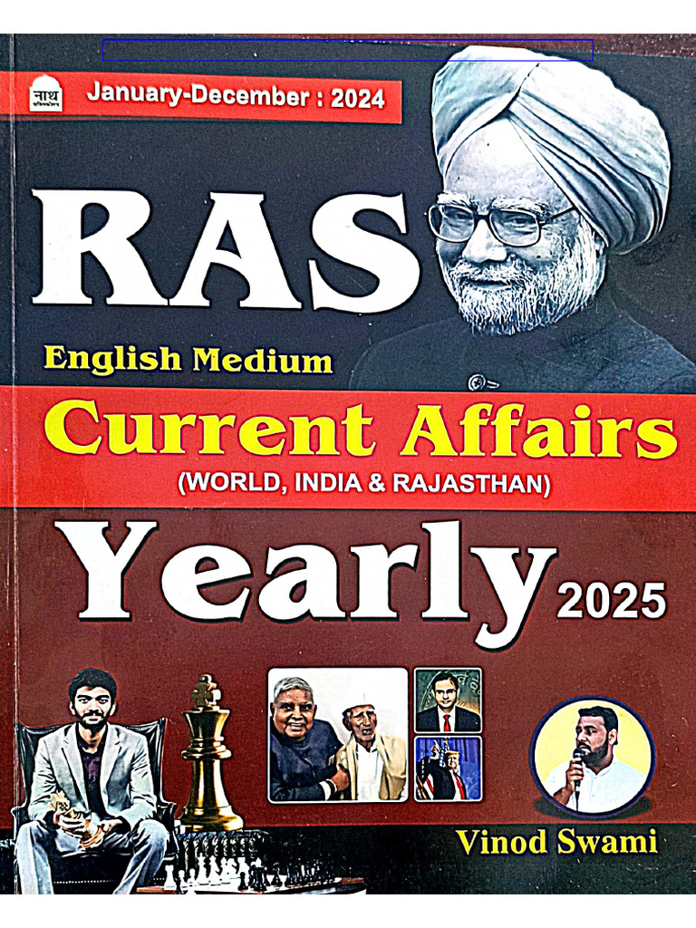 RAS Current GK Demo English Medium Yearly 2025 by Vinod Swami, Nath | PDF