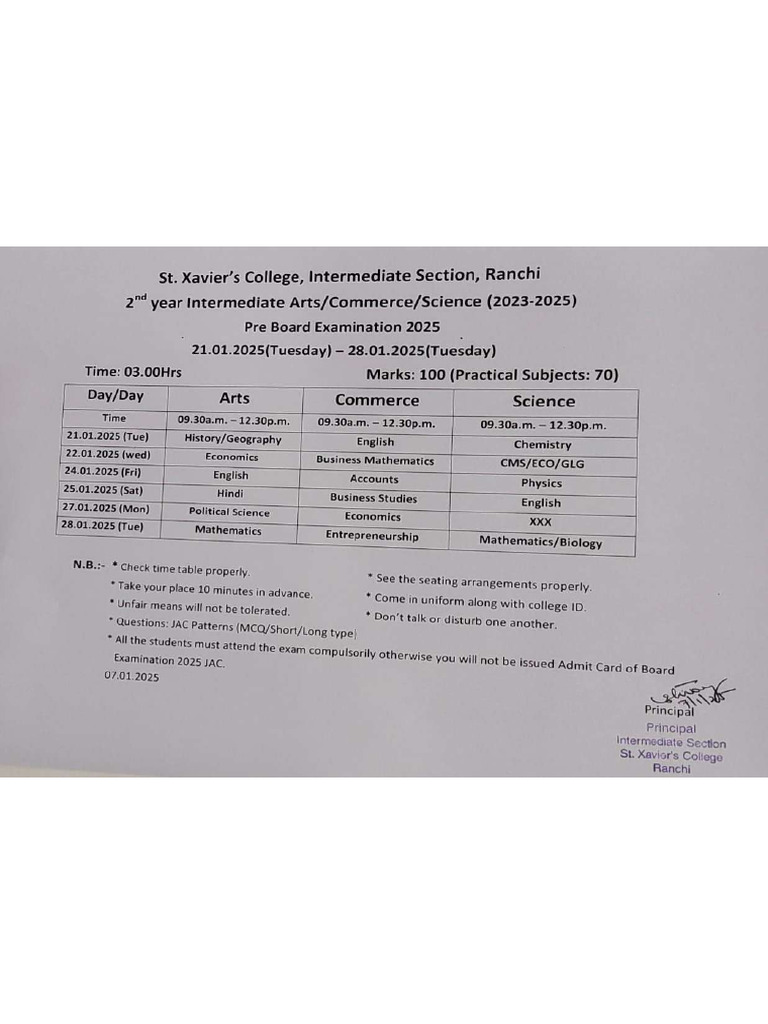 2nd Year Pre Board Examination 2025 | PDF