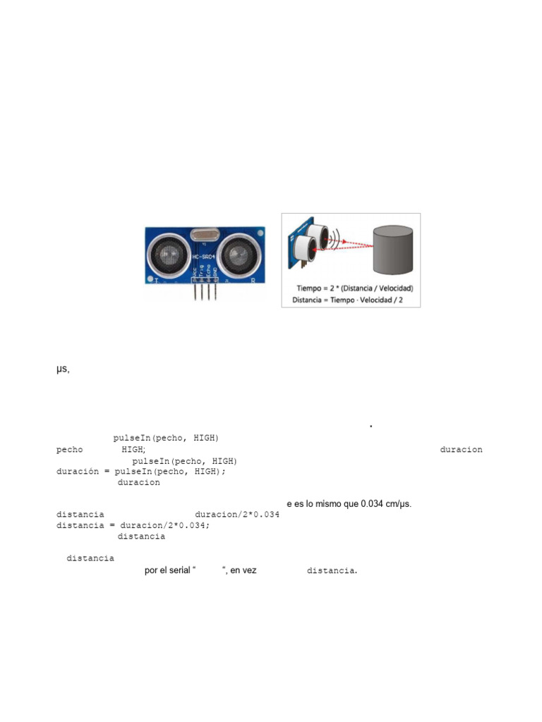 Medición de Distancia con HC-SR04 | PDF | Sensor | Ultrasonido