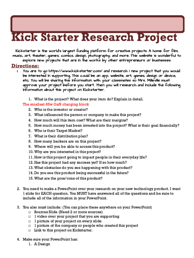 7-KickStarter Project (1) | PDF | Kickstarter