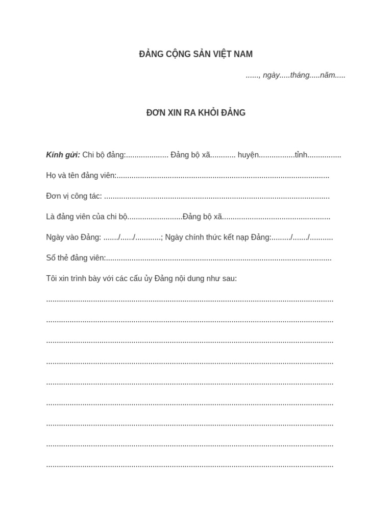 Don Xin Ra Khoi Dang | PDF