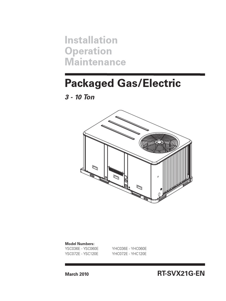 Air_Condionter_Trane_YSC_EOM | PDF | Personal Protective Equipment ...