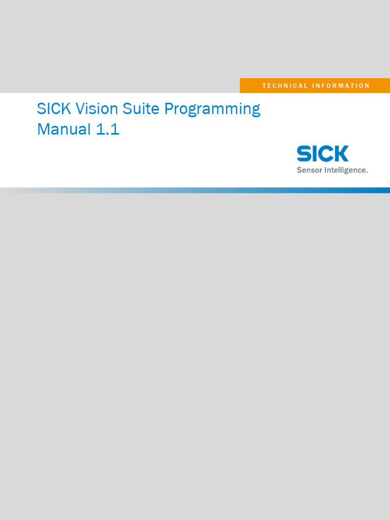User Manual Sick Vision Suite Programming Manual 1 | PDF | Directory ...