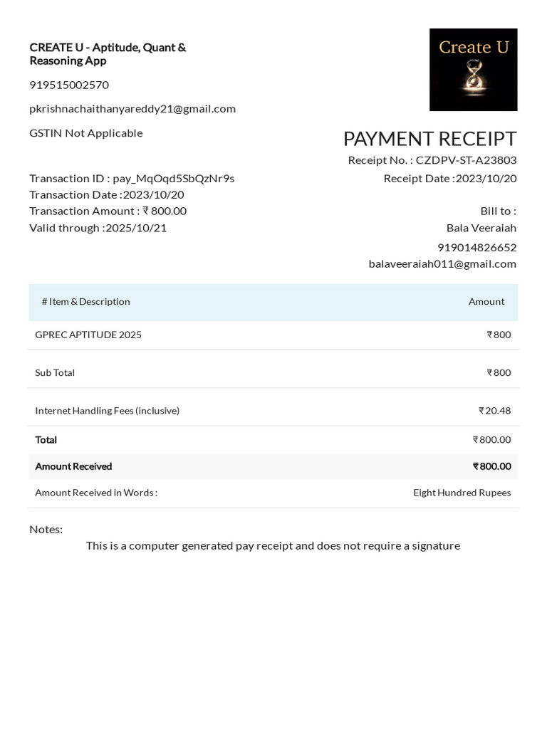 Gprec Aptitude 2025 1697809849788 | PDF