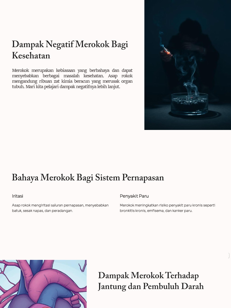 Dampak Negatif Merokok Bagi Kesehatan | PDF