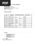 Sample Bank Statement | PDF