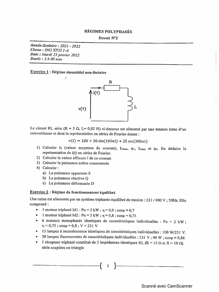 Devoir 2021-2022 | PDF