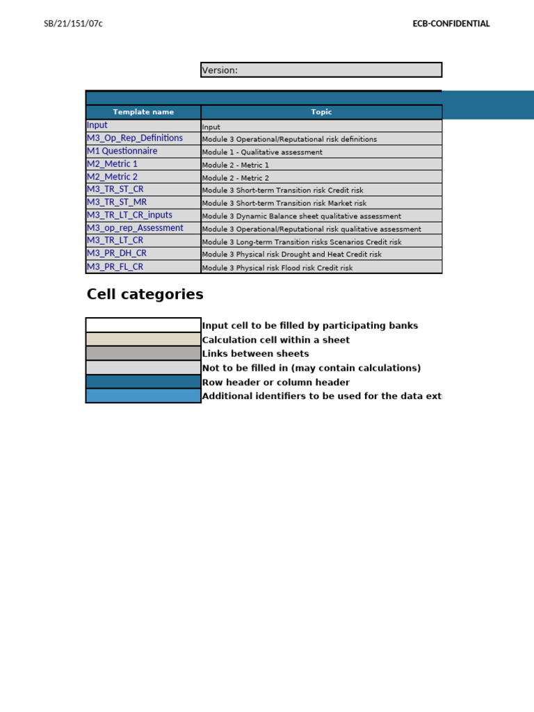 ECB Risk Assessment Templates Guide | PDF | Credit Risk | Risk