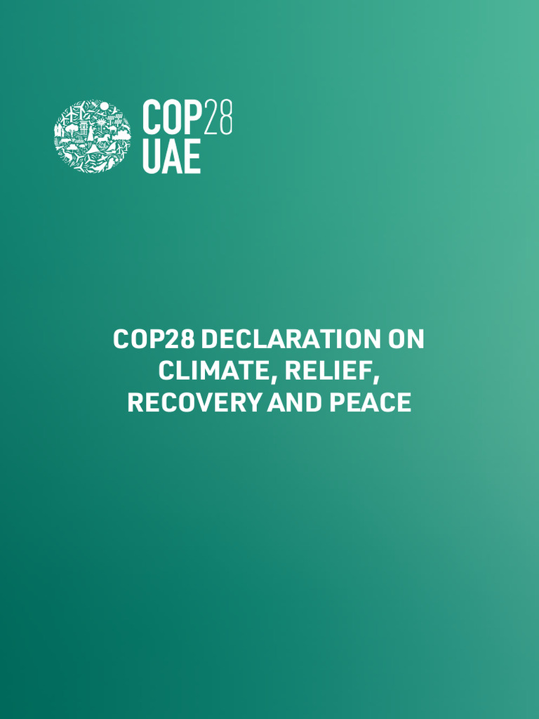 Declaration On Climate Relief | PDF | Climate Resilience | Natural ...