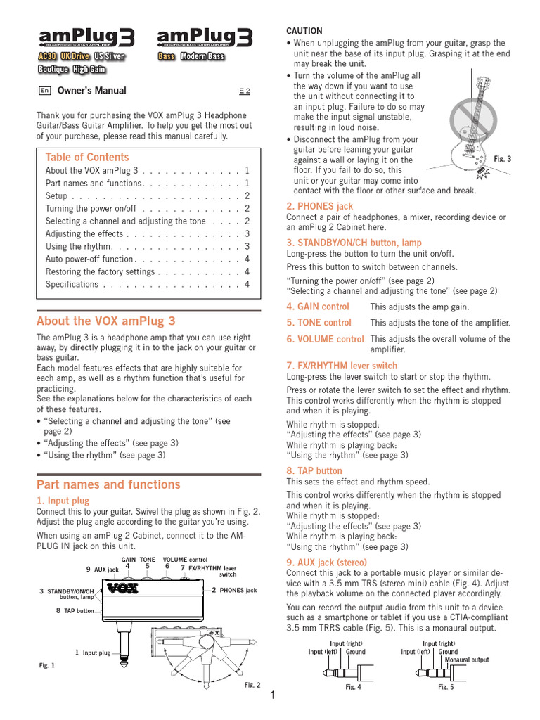 Amplug 3 OM E2 | PDF | Sound | Sound Technology