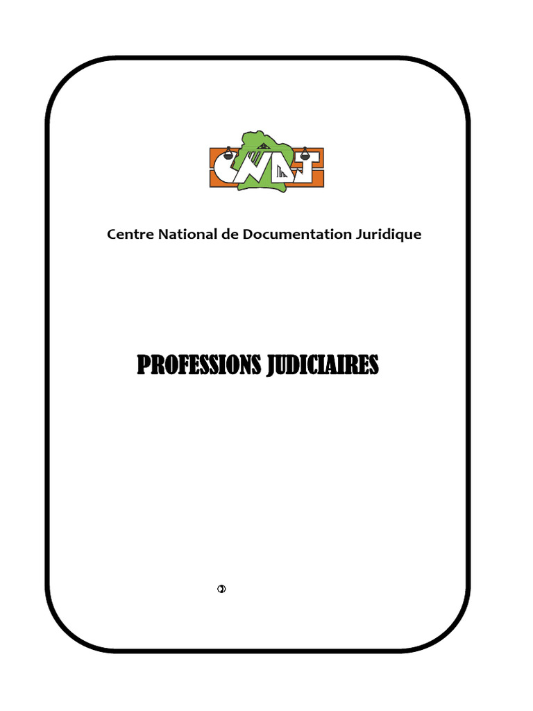 Professions Judiciaires | PDF | Magistrat | Loi publique