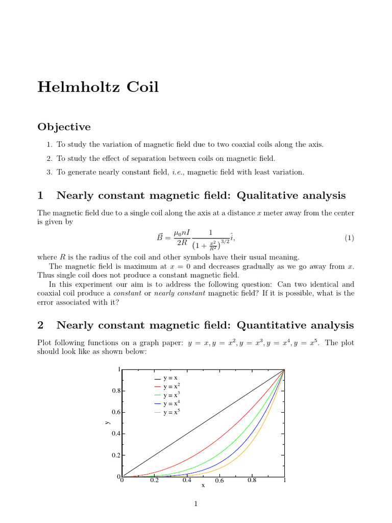 Helmholtz-Coil (1) | PDF | Magnetometer | Magnetic Field