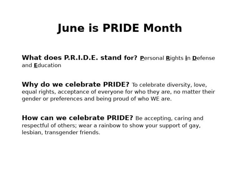 June Is PRIDE Month 2 | PDF