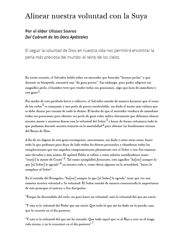 Alinear Nuestra Voluntad Con La Suya | PDF | Jesús | Cristo (título)