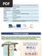 Práce, Výkon, Energie 8 TŘ - Opakování | PDF