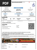 IRCTC Sample Ticket Format | PDF | Identity Document | Ticket (Admission)