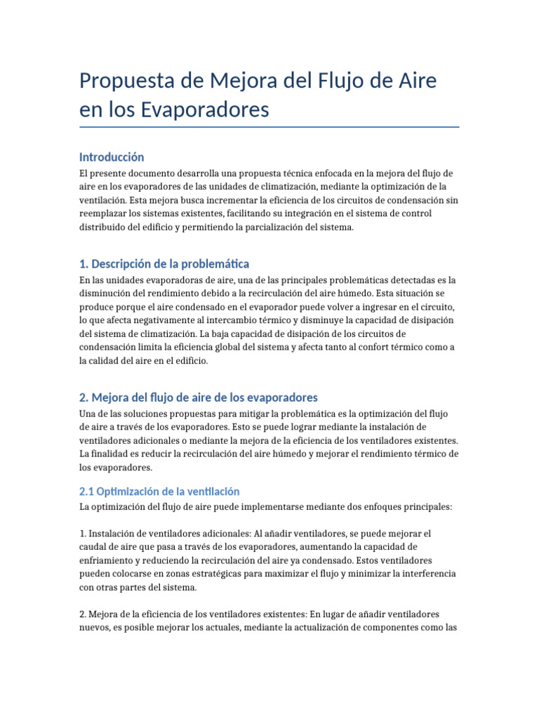 Mejora Flujo Aire Evaporadores | PDF | Tecnologías sostenibles