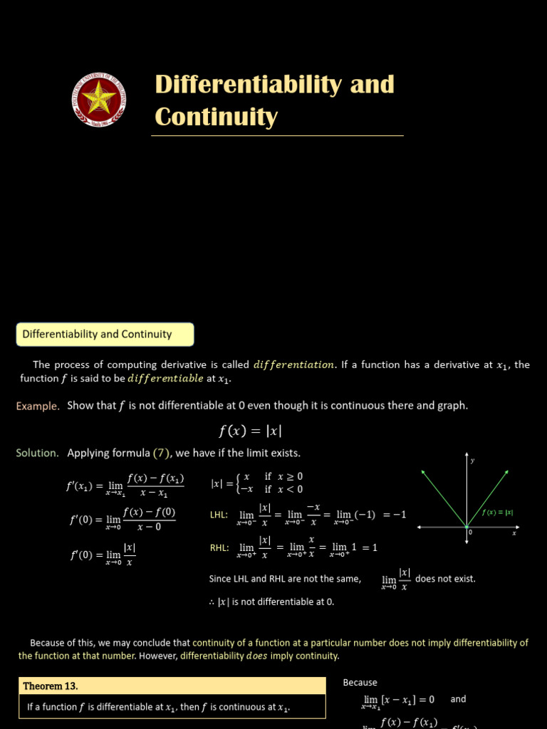 7 - Differentiability | PDF | Function (Mathematics) | Functions And Mappings