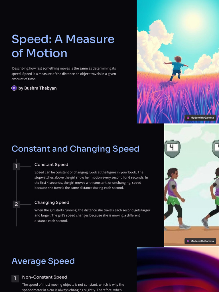 Understanding Speed and Motion | PDF | Speed | Global Positioning System