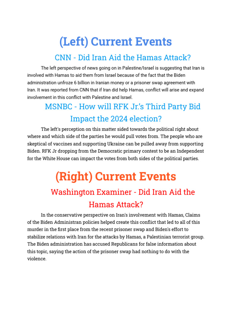 Current Event Assignment | PDF