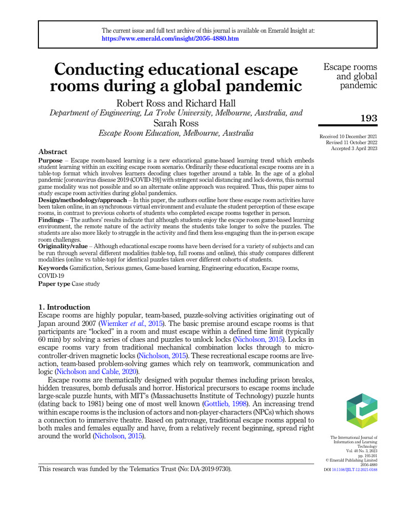 10 1108 - Ijilt 12 2021 0188 | PDF | Learning | Augmented Reality