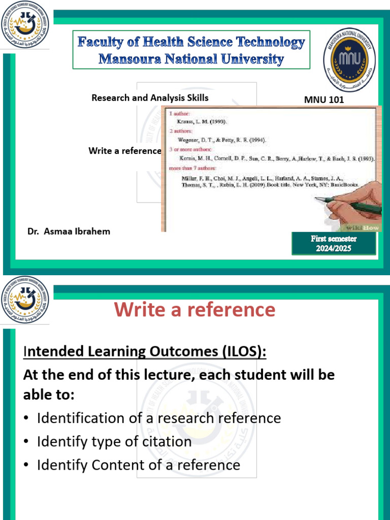 Writing References in Research Skills | PDF | Bracket | Citation