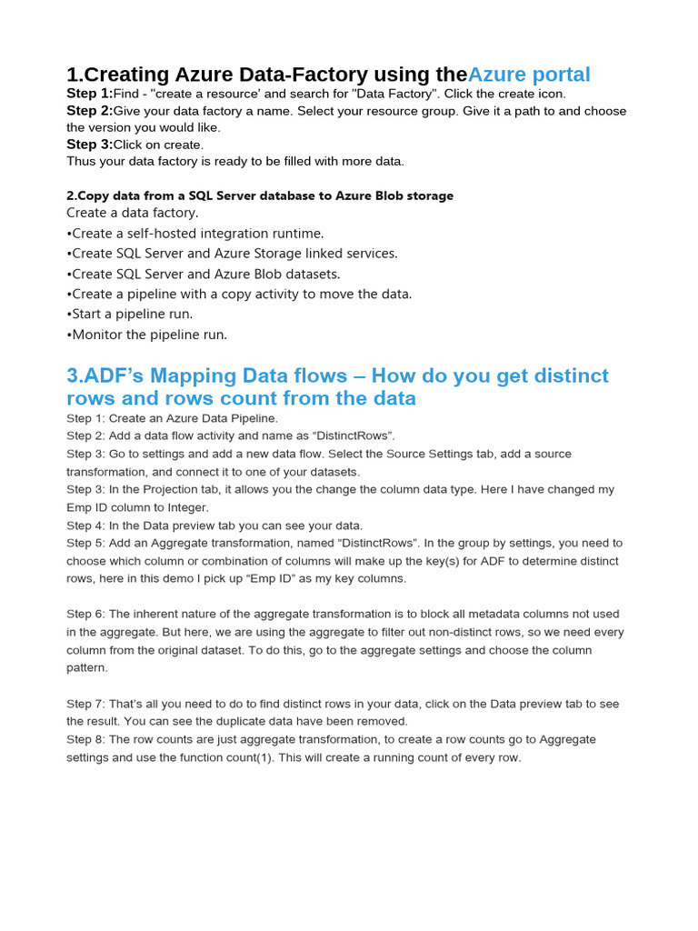 ADFsenario | PDF | Apache Spark | Databases