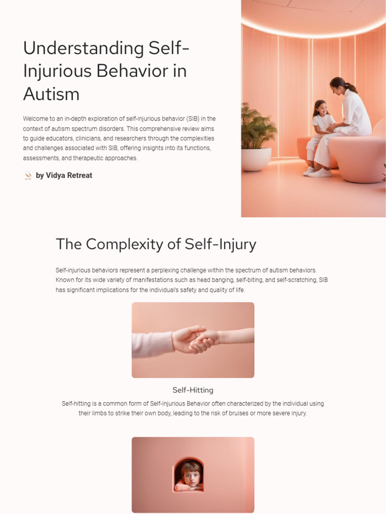 Understanding Self Injurious Behavior in Autism | PDF | Reinforcement ...