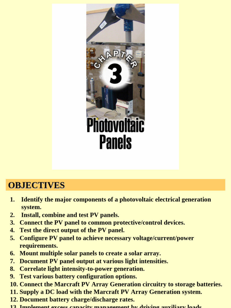 GT1500 Parker4 - Chapter 3 Revised | PDF | Photovoltaic System | Electric Power