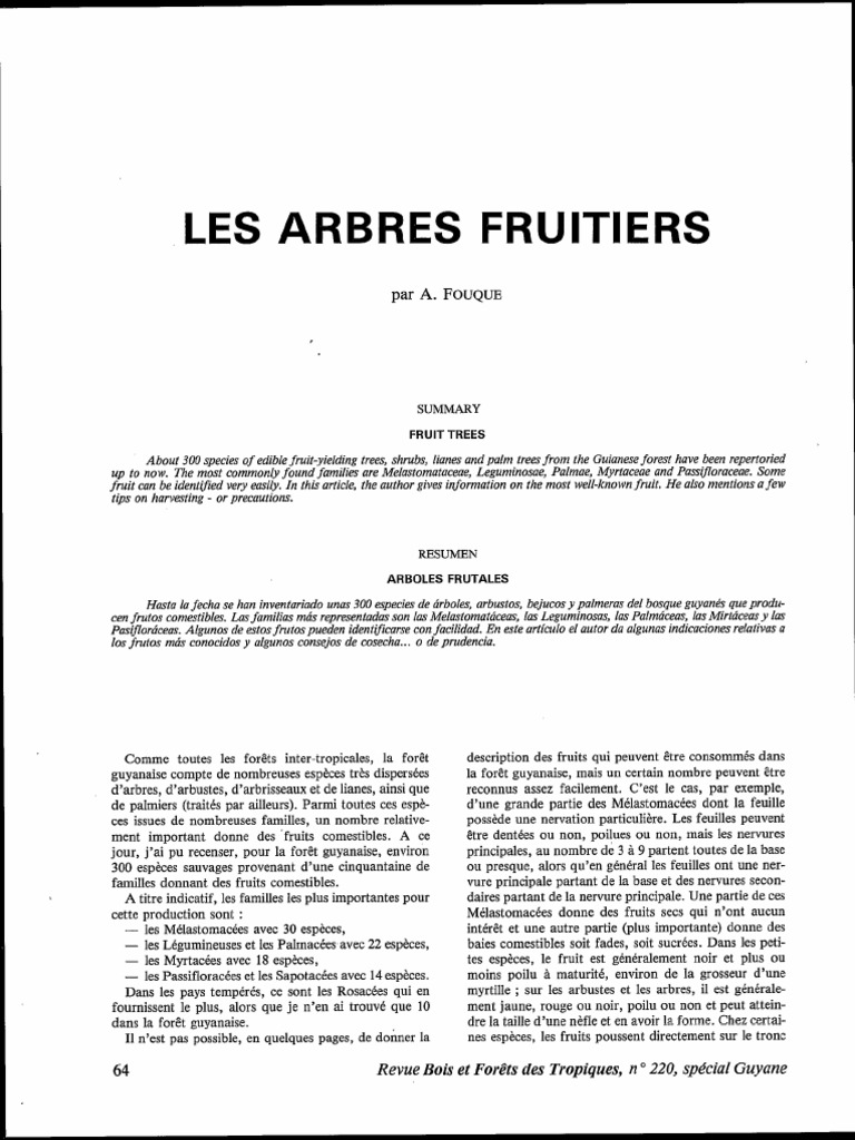 Arbres Fruitiers | PDF