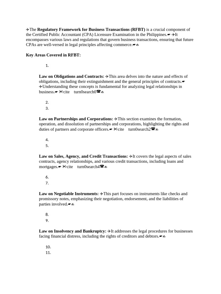 RFBT Overview for CPA Exam Success | PDF