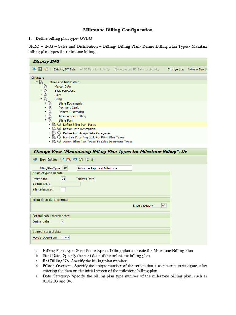 Milestone Billing Configuration Guide | PDF