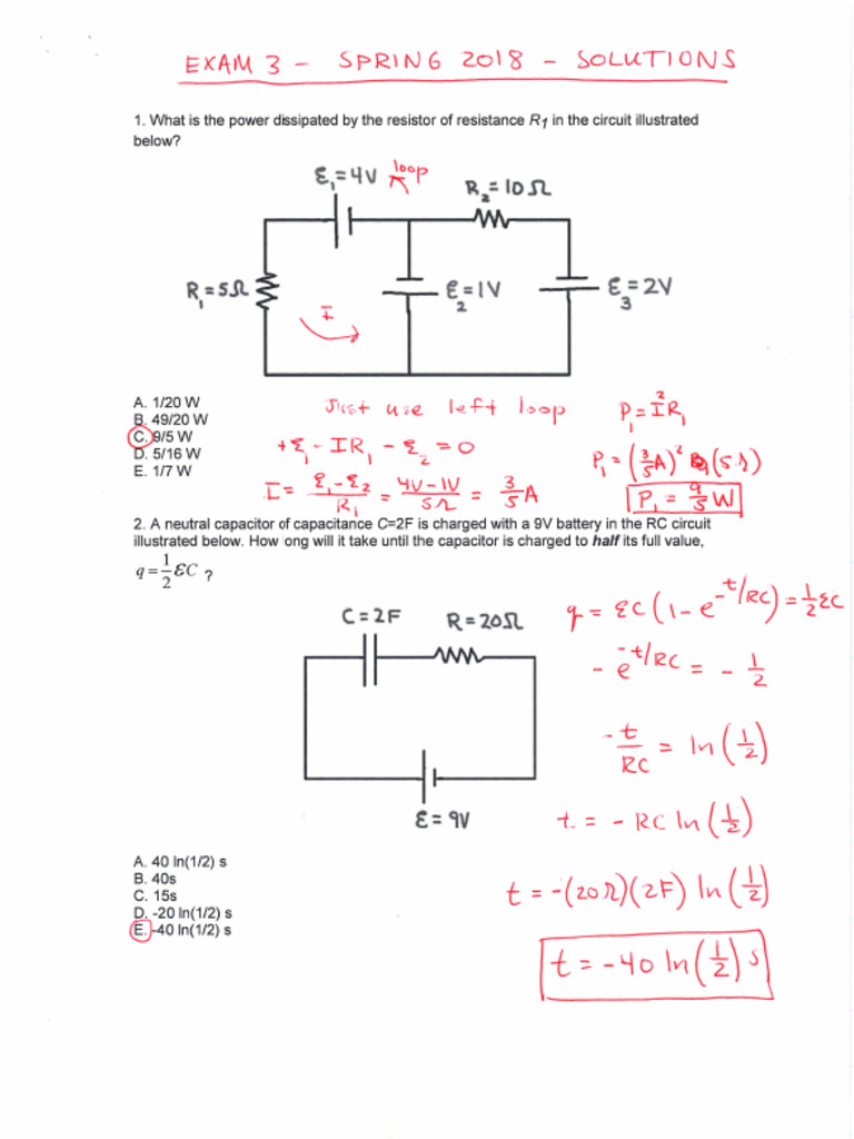 Exam 3 Solns-3-1 | PDF