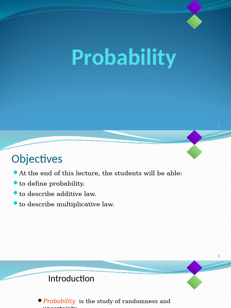 6 Probability and Laws of Probability-3 | PDF | Probability | Probability Theory