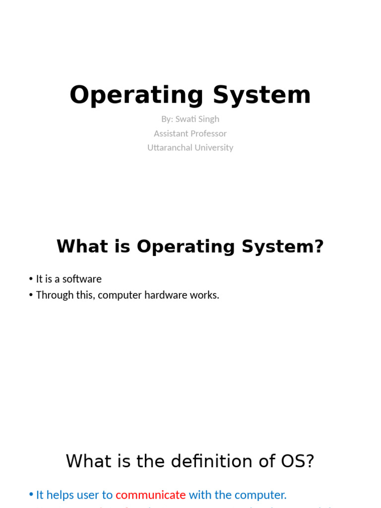 OS PPT | PDF | Process (Computing) | Operating System