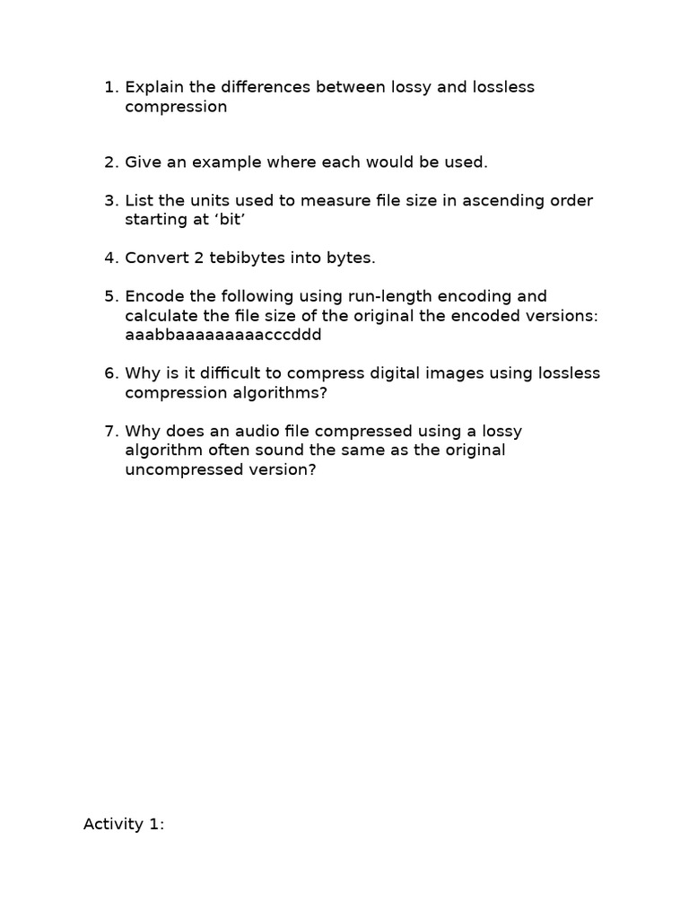 Data Compression Techniques Explained | PDF