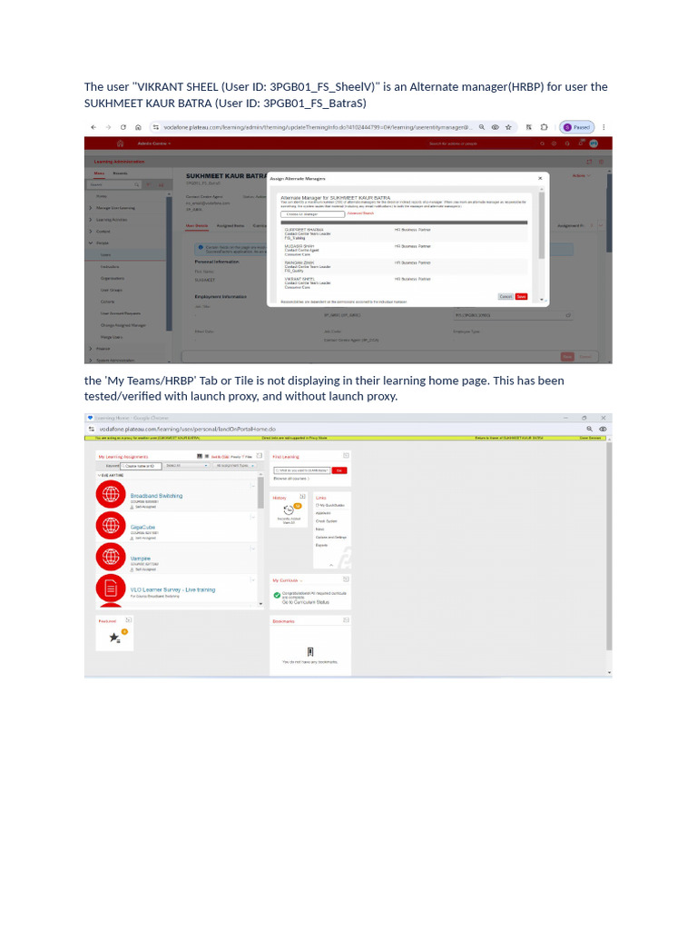 HRBP Tab Issue for VIKRANT SHEEL | PDF