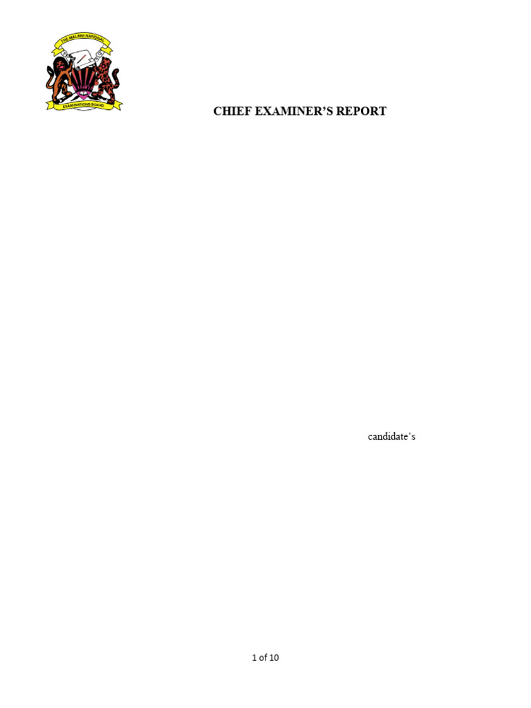 2024 Jce - Geography Chief Examiner's Report | PDF | Teachers | Geography