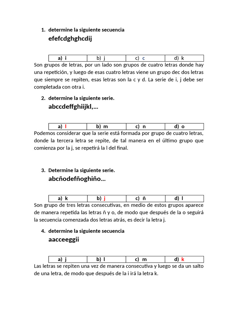 Secuencias de Letras y Patrones Repetitivos | PDF