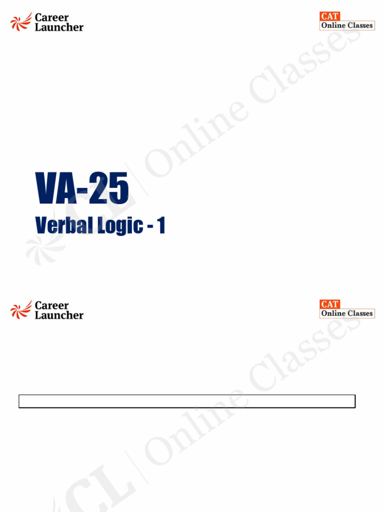 VA 25 Verbal Logic - 1 Q | PDF | Deductive Reasoning | Logic