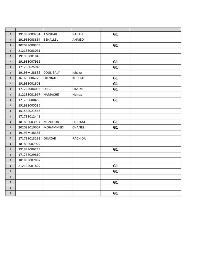 L3 EMB Student List 2024-2025 | PDF