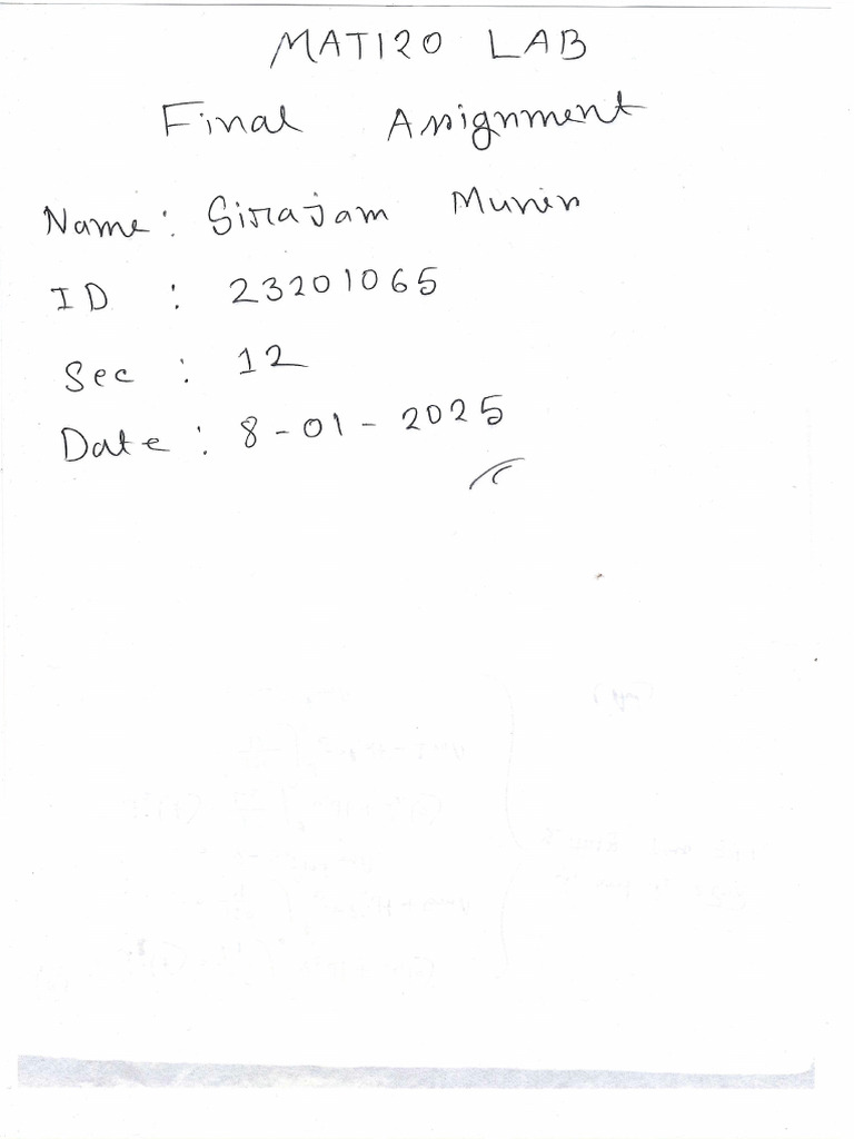 MAT120_Lab Final_232010 | PDF