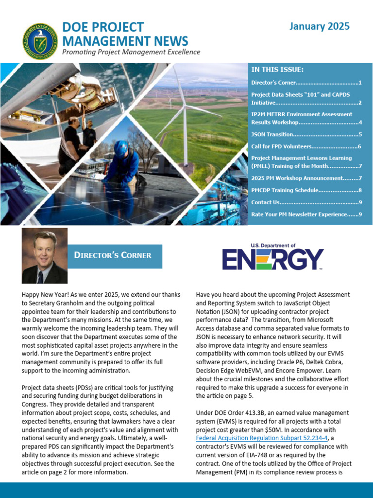 DOE Project Management Update 2025 | PDF | Project Management ...