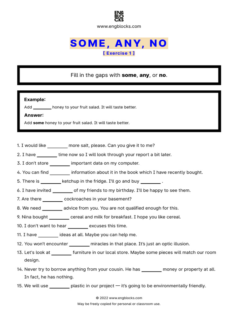 Some Any No | PDF