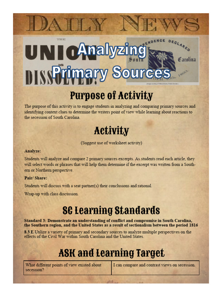 Purpose of Activity Activity: Analyze | PDF