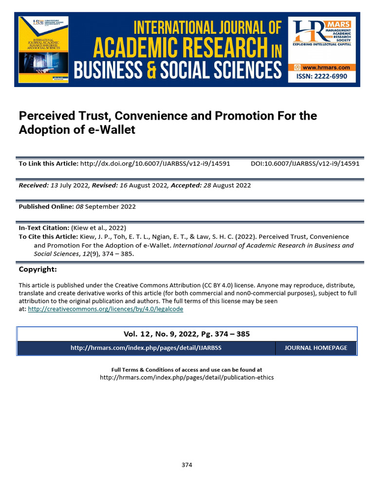 Perceived Trust Convenience and Promotion For The | PDF | Validity (Statistics) | Statistics