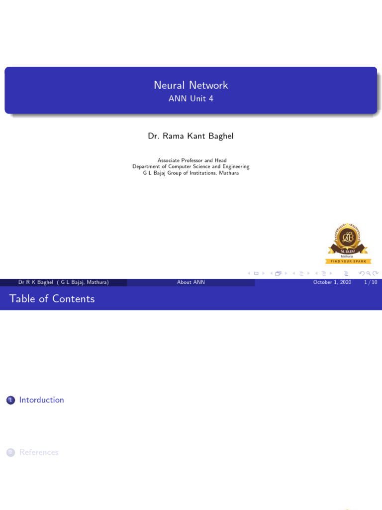 DR Rama Kant Artificial Neural Network Multilayer Perceptrons | PDF | Function (Mathematics ...